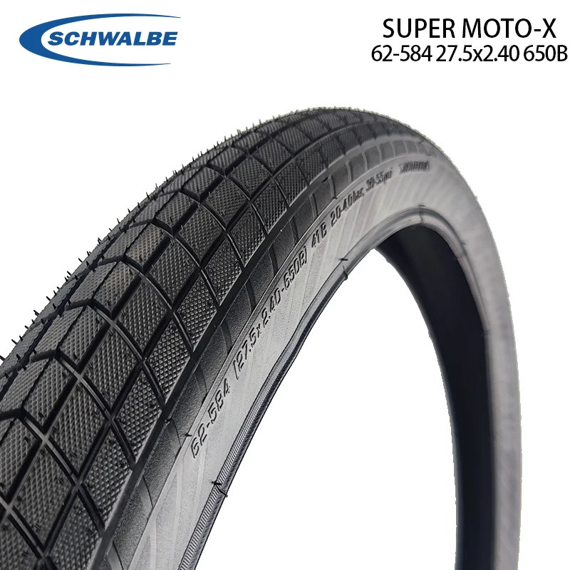 SCHWALBE SUPER MOTO-X 62-584 27.5x2.40 650B Wide Comfortable Safe MTB ...