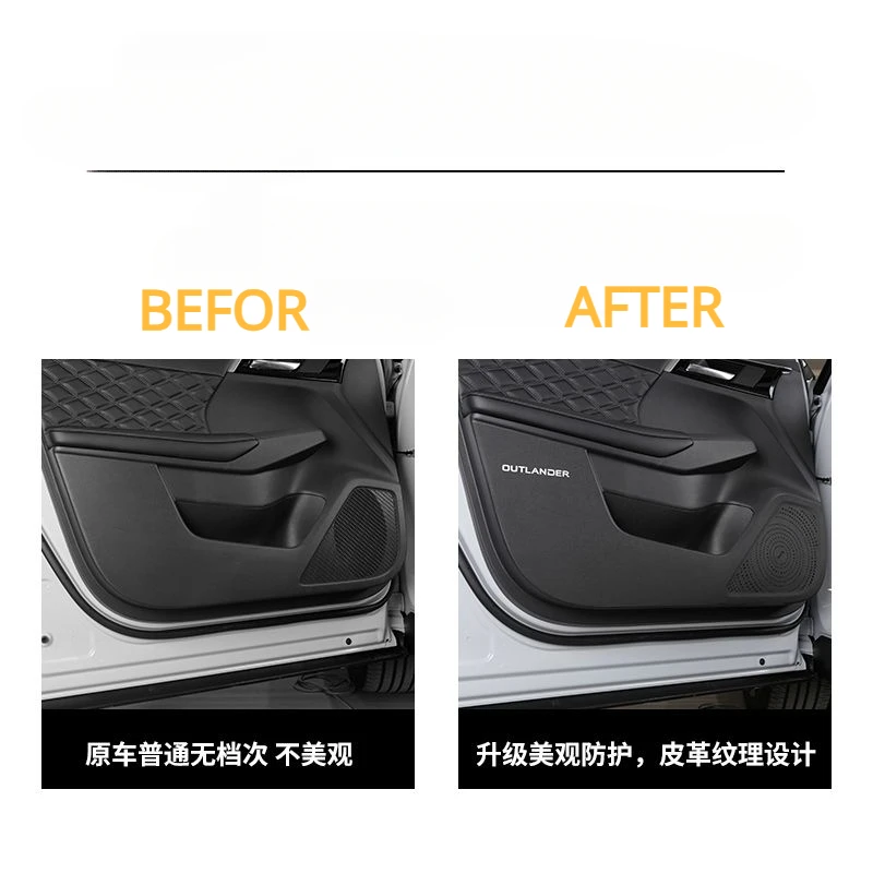 Car Interior Door Mat Anti-kick Pad Protective Sticker Decoration for ...