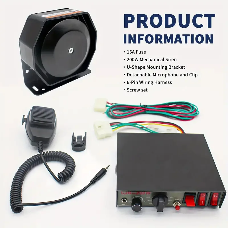 12V-200W-9-Tones-Police-Warning-Emergency-Siren-PA-System-With-Handheld ...