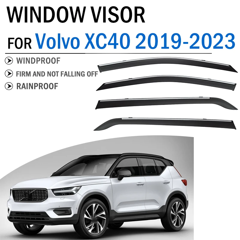 FOR-Volvo-XC40-2019-2023-Window-Visor-Deflector-Visors-Shade-Sun-Rain ...