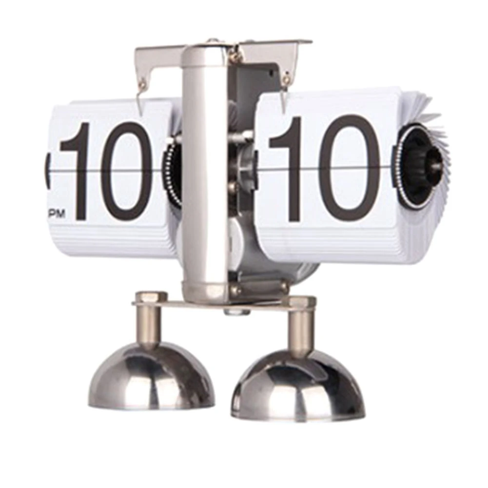 Vintage-Table-Clock-Automatic-Page-Turning-Clock-Double-Foot-Small ...