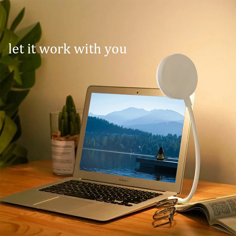 LED Eye Care Book Lights Remote Control Dimmable Mini Round Reading ...