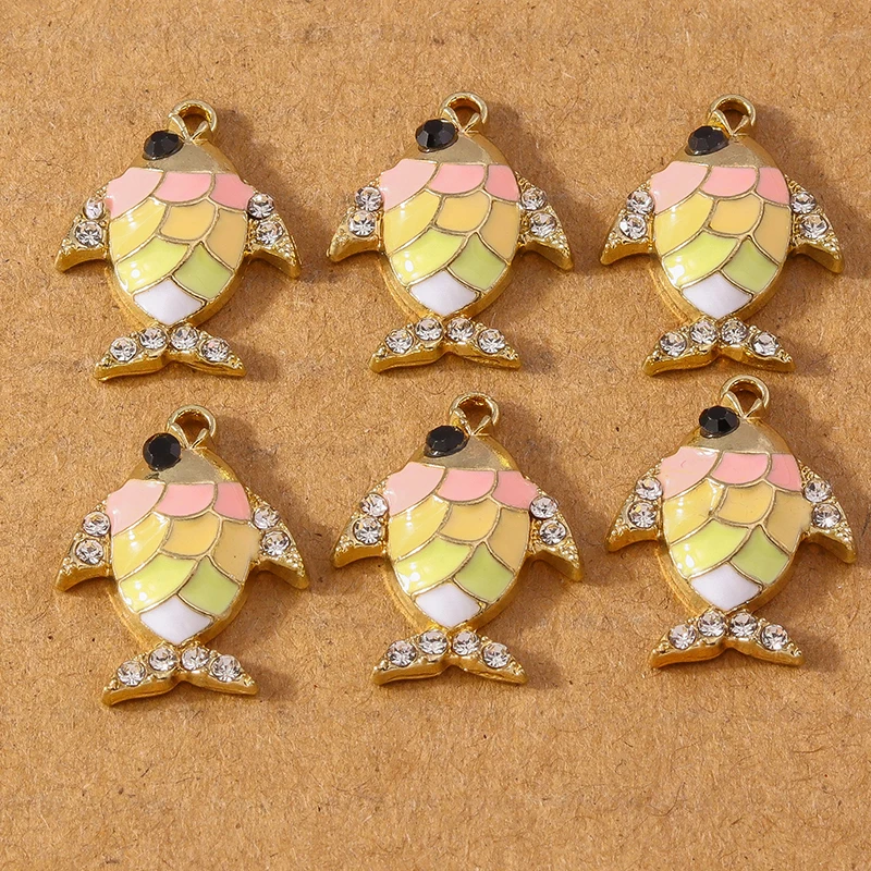10pcs-Delicate-Enamel-Rhinestone-Fish-Charms-Pendant-for-Earrings ...