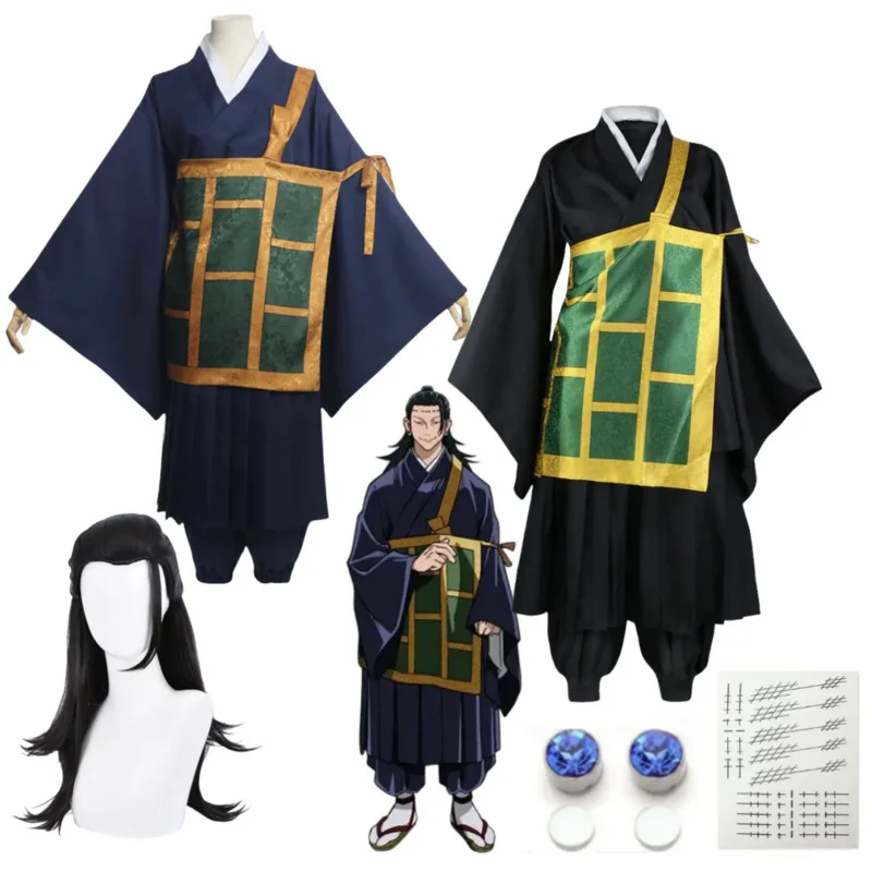 Anime-Jujutsu-Kaisen-Geto-Suguru-Cosplay-Costume-Kimono-Black-Blue ...