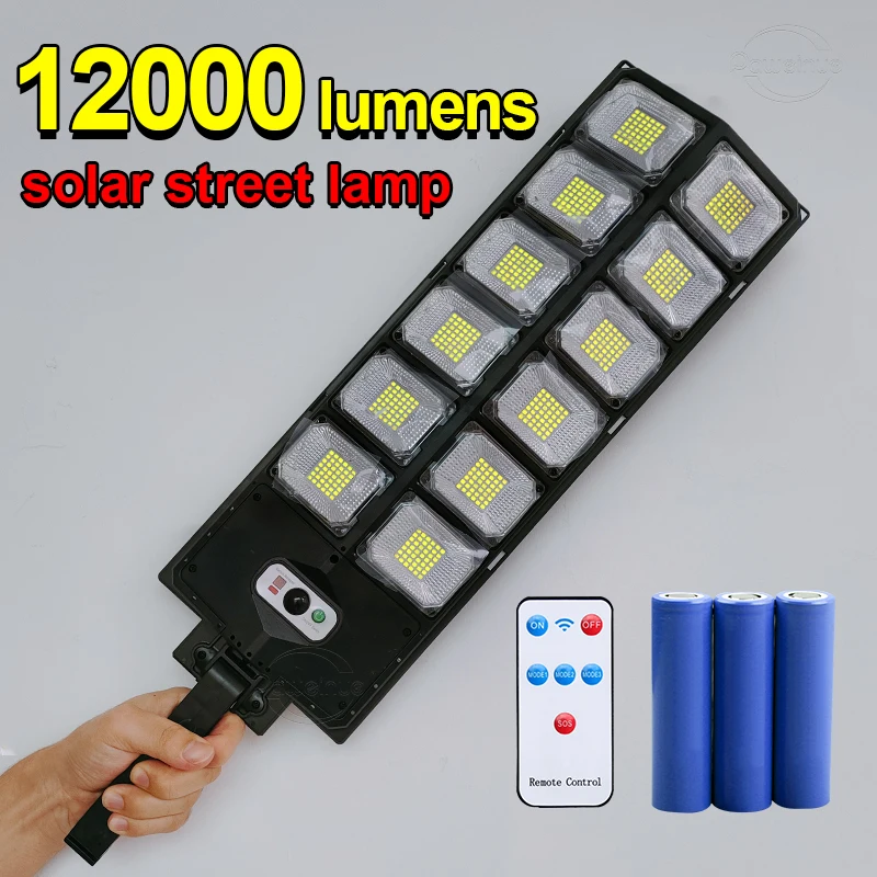 12000 Lumens Solar LED Light Outdoor 504 LED Solar Garden Light Remote ...