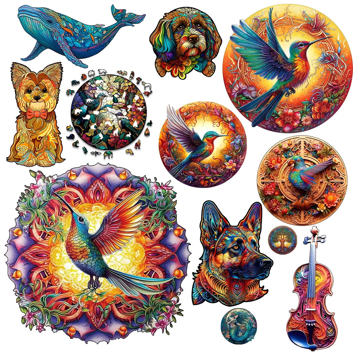 Hummingbird-3D-Wooden-Puzzle-Adult-Kids-Jigsaw-Puzzles-Animal-Puzzles ...