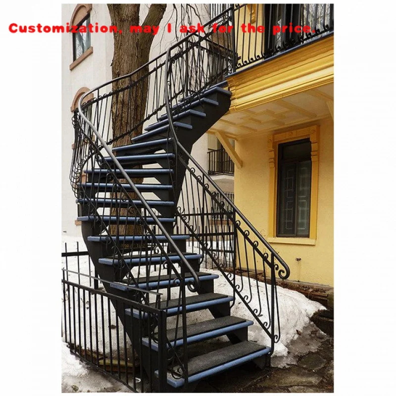 custom.Outdoor Build Metal Stairs Wrought Iron Rotate Stair Stainless ...