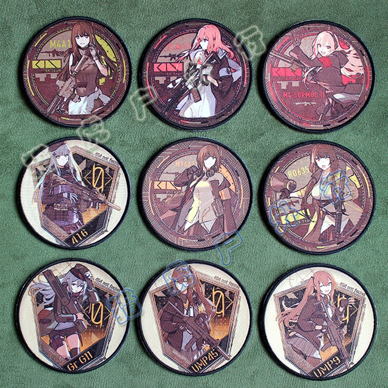 Girls-Front-Game-Characters-Printing-Patch-UMP45-G11-HK416-M16A1-M4A1 ...