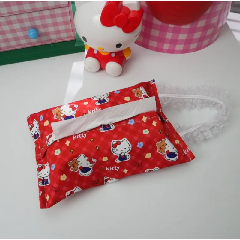 Hello Kitty Tissue Box Kawaii Anime Women Accessories Dormitory Home ...
