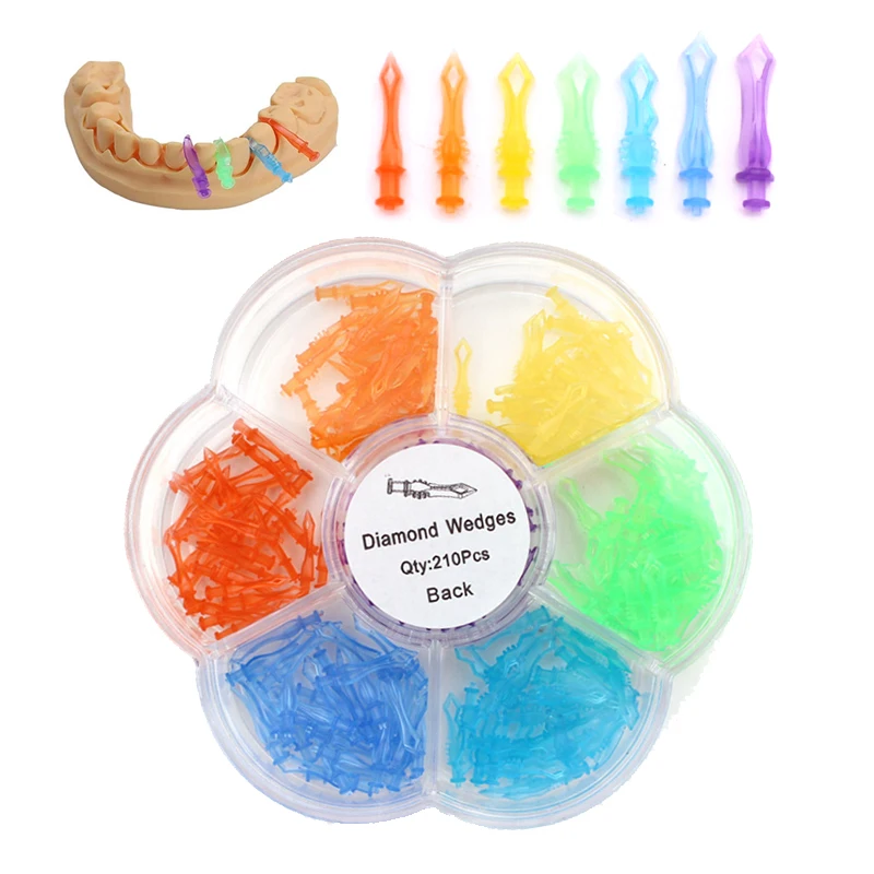 210pcs-7-size-Dental-Disposable-Plastic-Wedges-Autoclavable-Dentistry ...