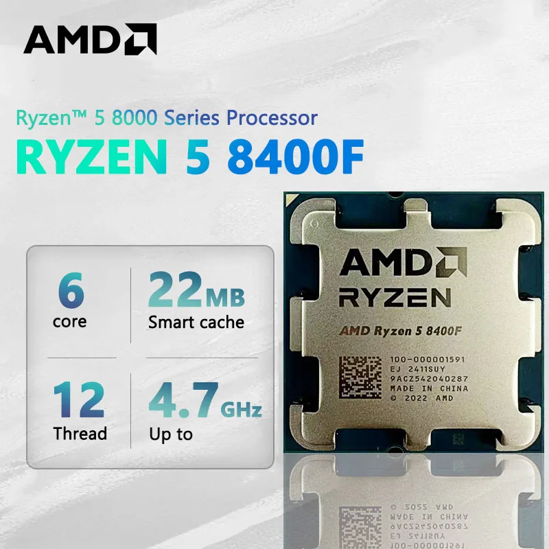 AMD-New-Ryzen-5-8400F-R5-8400F-6-Cores-12-Threads-4-2GHz-Desktop ...