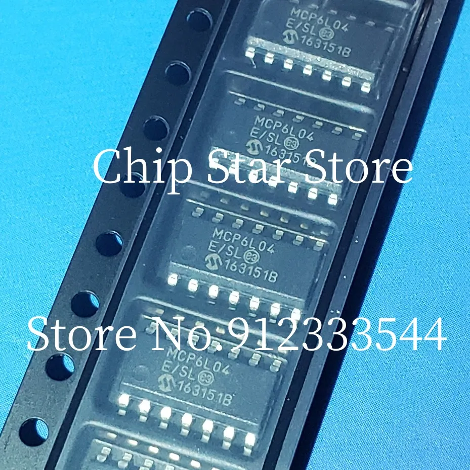 5-100pcs MCP6L04-E/SL MCP6L04T-E/SL MCP6L04 SOIC14 Operational Amplifier Quad 4 Amplifier 100 ...
