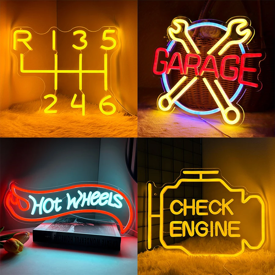 Garage-Led-Neon-Light-for-Wall-Decor-Powered-by-USB-Wall-Art-Gift-for ...
