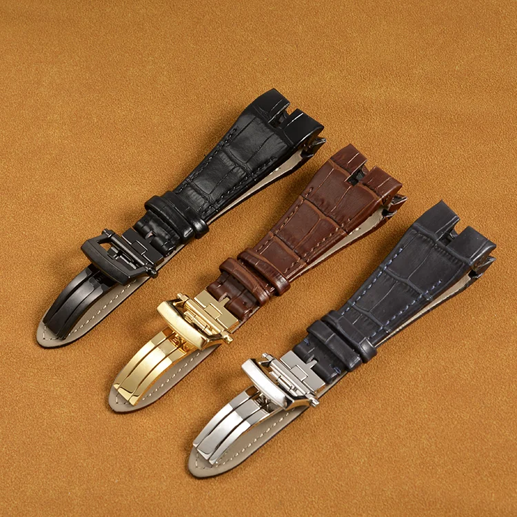 26mm-Genuine-Leather-Watchband-Strap-Special-For-Fit-Roger-Dubuis ...