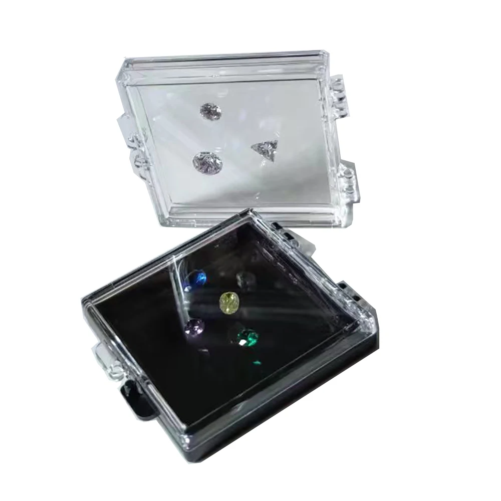 Transparent-Diamond-Box-Gemstone-Display-Holder-Floating-Gem-Packaging ...