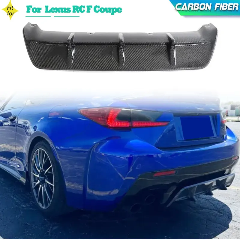 Carbon-Fiber-Car-Rear-Bumper-Diffuser-Lip-Spoiler-For-Lexus-RC-F-Base ...