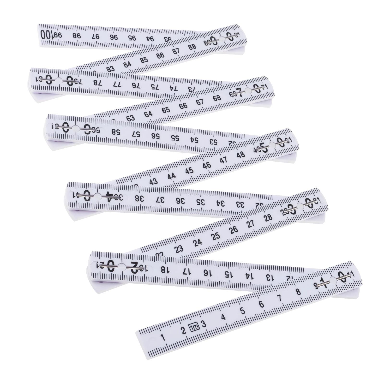 1m/2m Double Sided Metric Scale Ruler Foldable Plastic Ruler Measuring ...