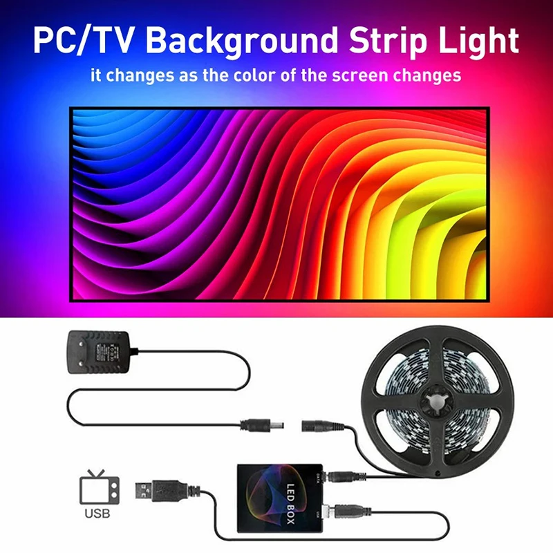 RGBIC-LED-Strips-Immersive-TV-PC-Background-Computer-Light-Strip ...