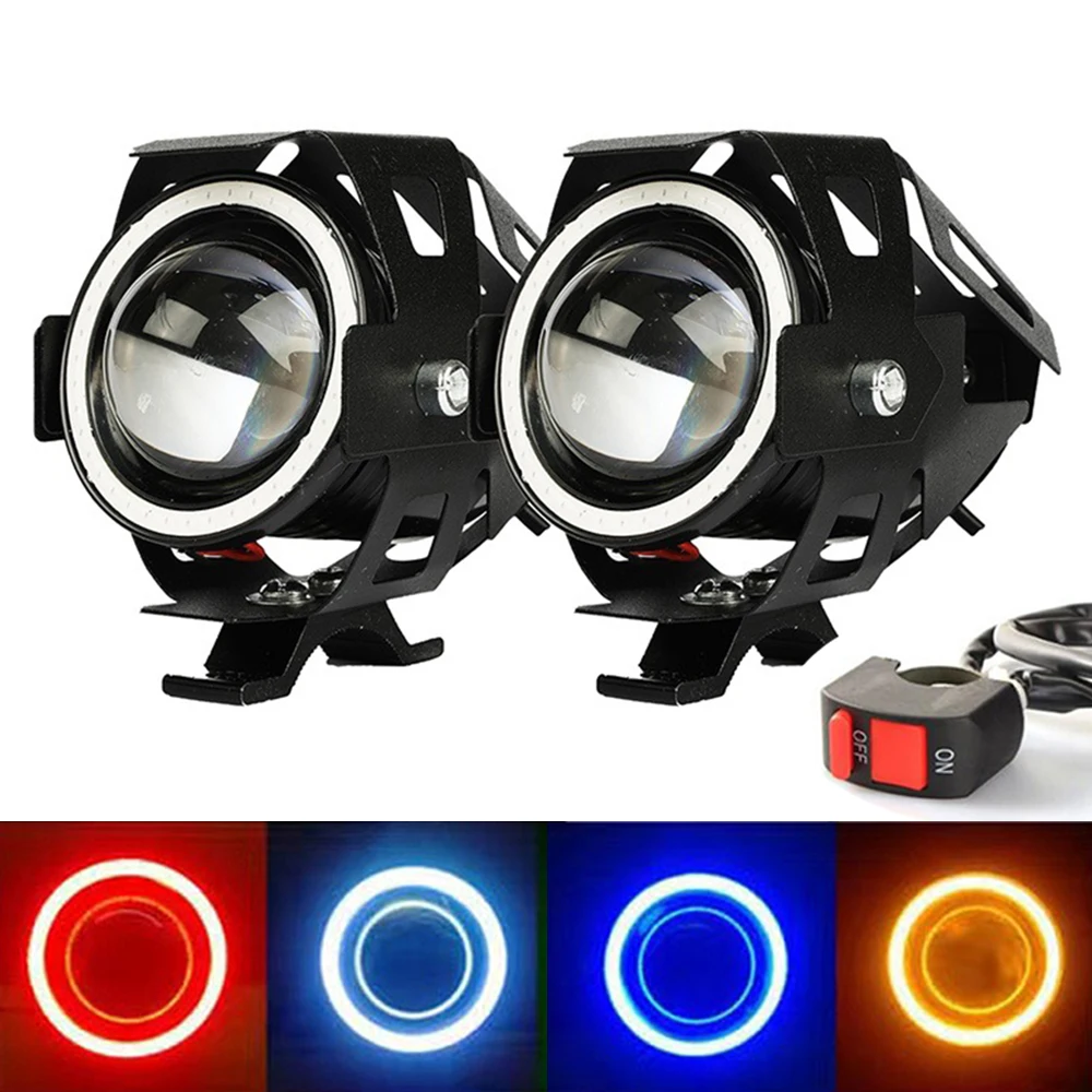motorcycle headlights auxiliary lamp U7 led spotlight 12V DRL For TIGER ...