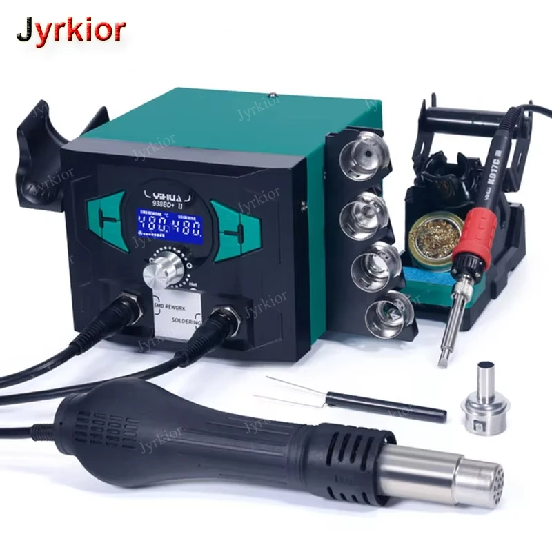 YIHUA 938BD+ II 2 IN 1 Soldering Iron Station Hot Air Rework Station ...