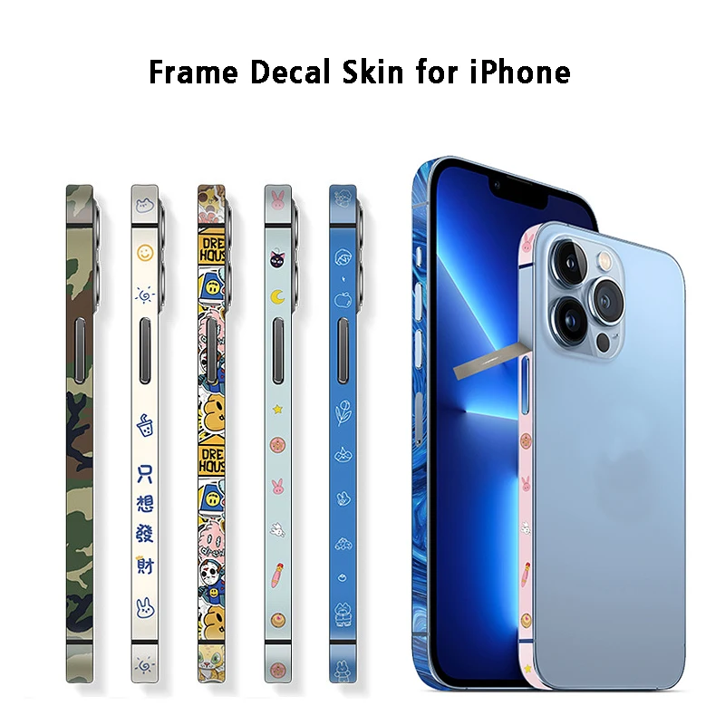 3M-Material-Phone-Frame-Decal-Skin-for-iPhone-14-Pro-Max-14-Plus-Side ...