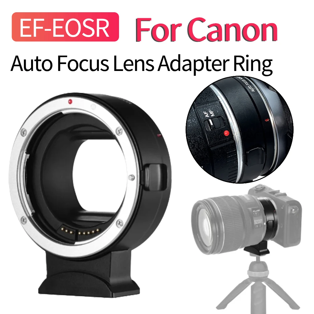 EF-EOSR Auto Focus Lens Adapter IS Image Camera Autofocus Converter ...