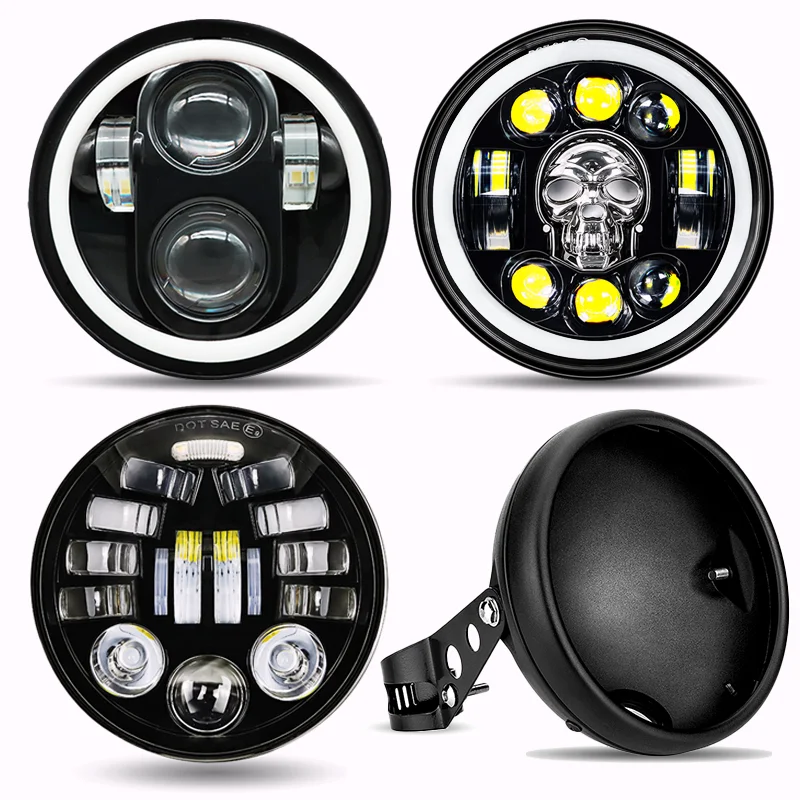 5-75-Inch-LED-Headlight-for-Moto-Car-5-3-4-Halo-Angel-Eyes-Headlamp ...