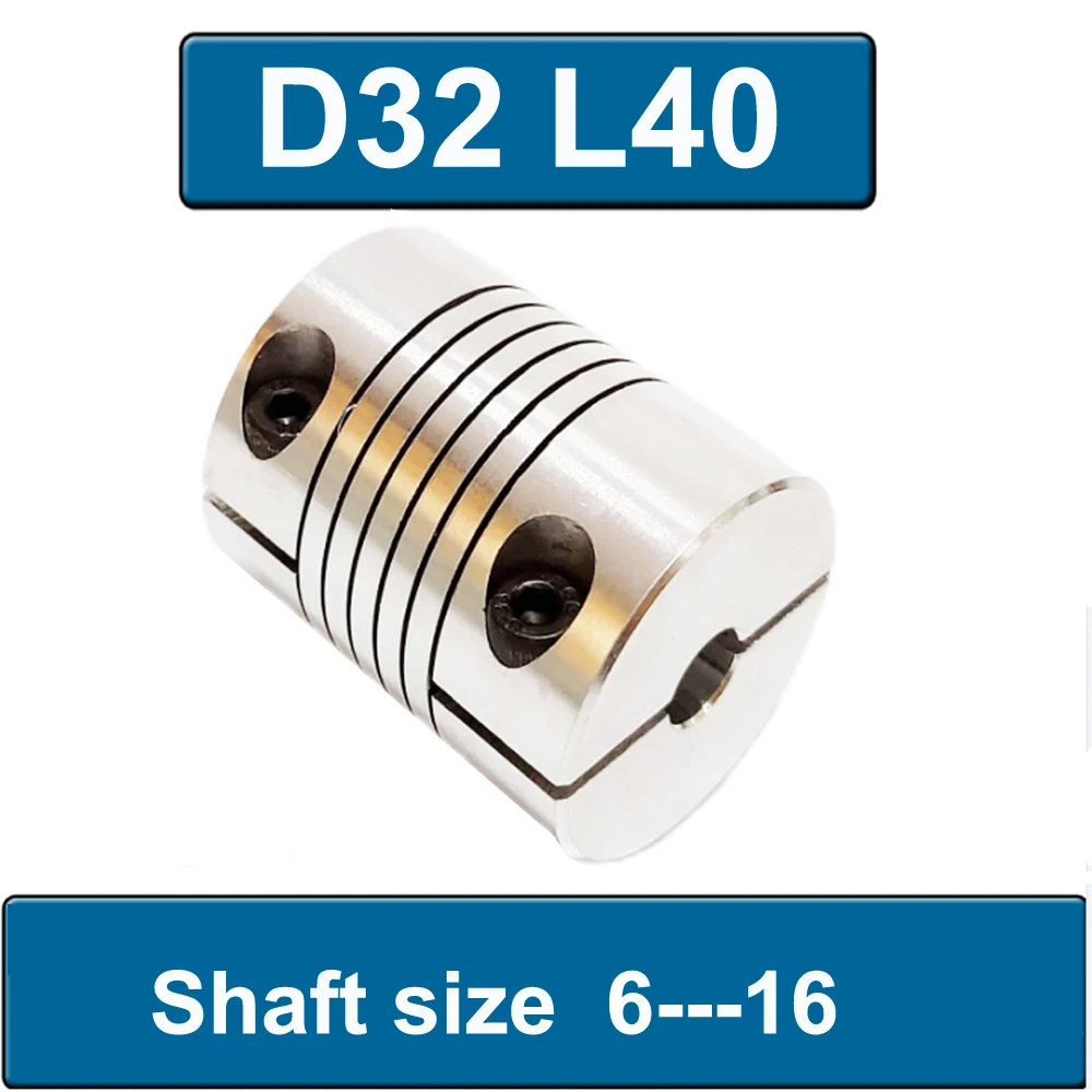 1PCS-Aluminium-Stepper-Motor-Flexible-Couplings-D32-L40-Shaft-Coupler ...