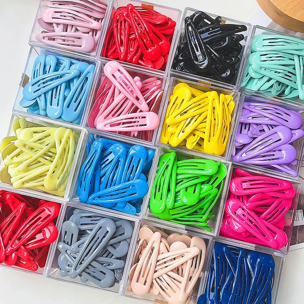 10-30Pcs-Set-New-Women-Girls-Cute-Colorful-Waterdrop-Shape-Hairpin ...