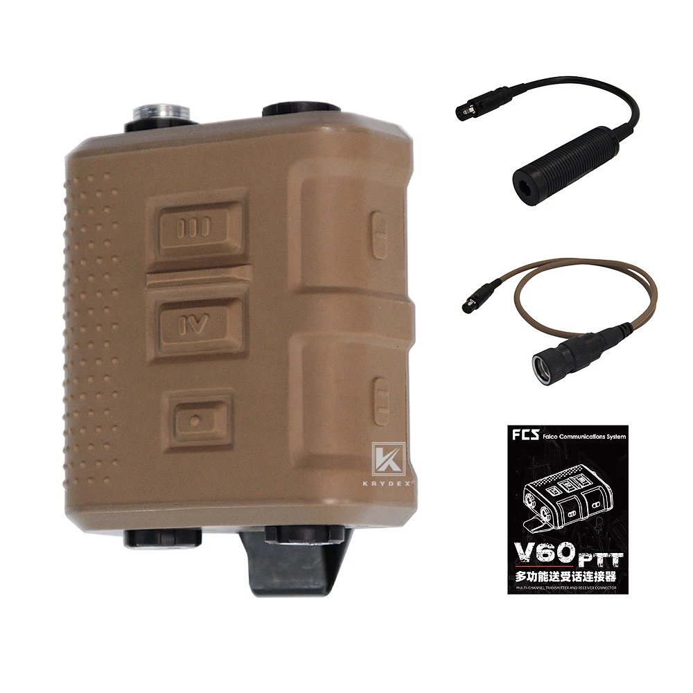 KRYDEX-FCS-V60-PTT-Tactical-Transmitter-Receiver-Connector-For-AMP ...