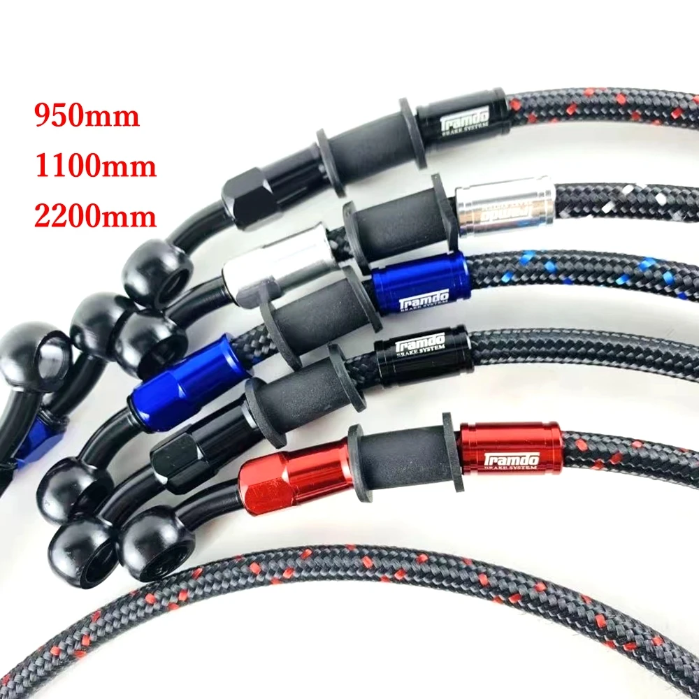 95-110-220cm-Stainless-Steel-Braided-Brake-Hose-Motorcycle-Hydraulic ...