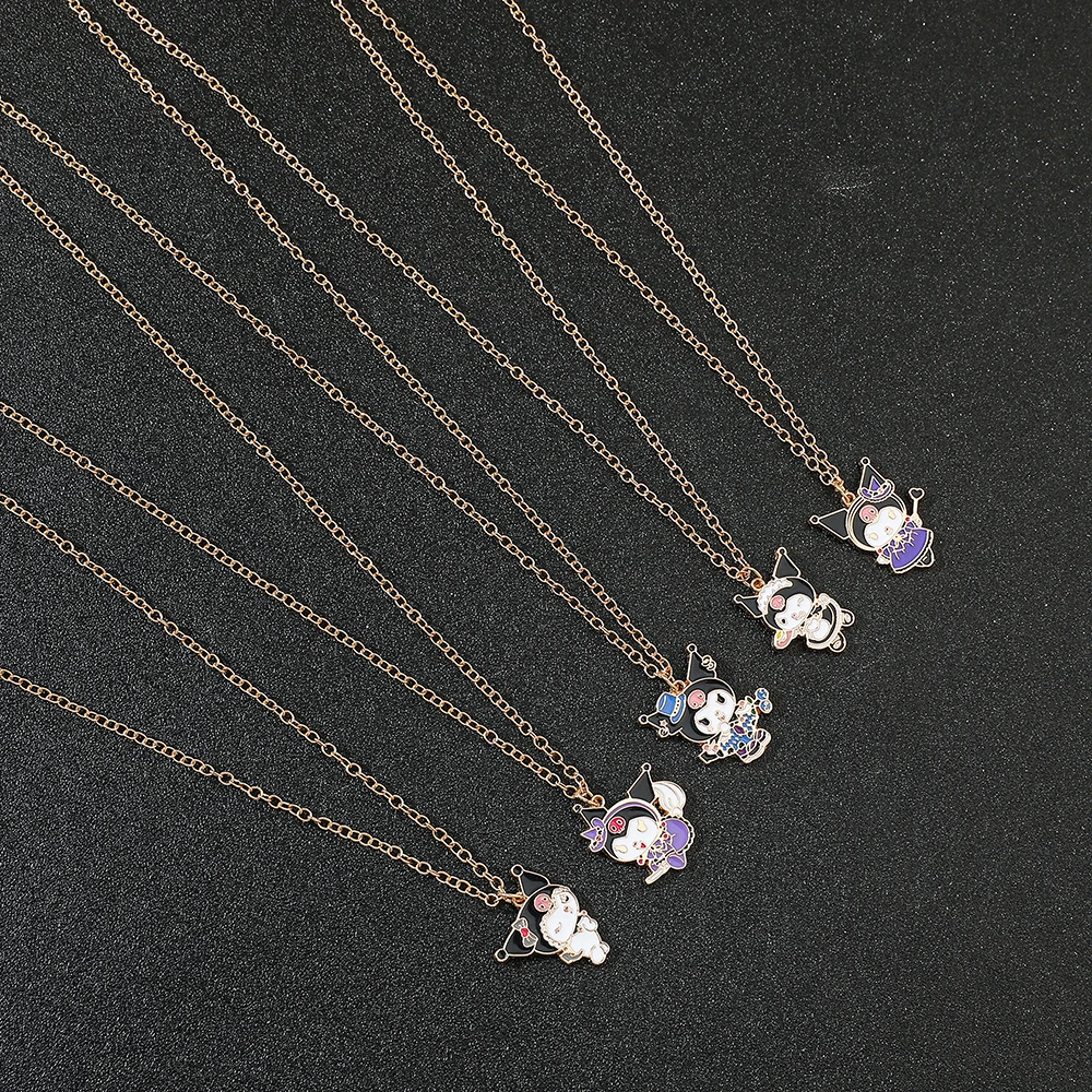 5pcs-set-Sanrio-Kuromi-Anime-Cartoon-Pendant-Necklace-Sweet-Girl ...