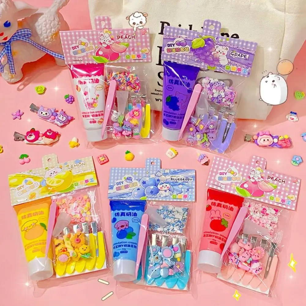 Lovely Plastic Resin Simulation Cream Gel Yellow Red Blue DIY Handmade ...