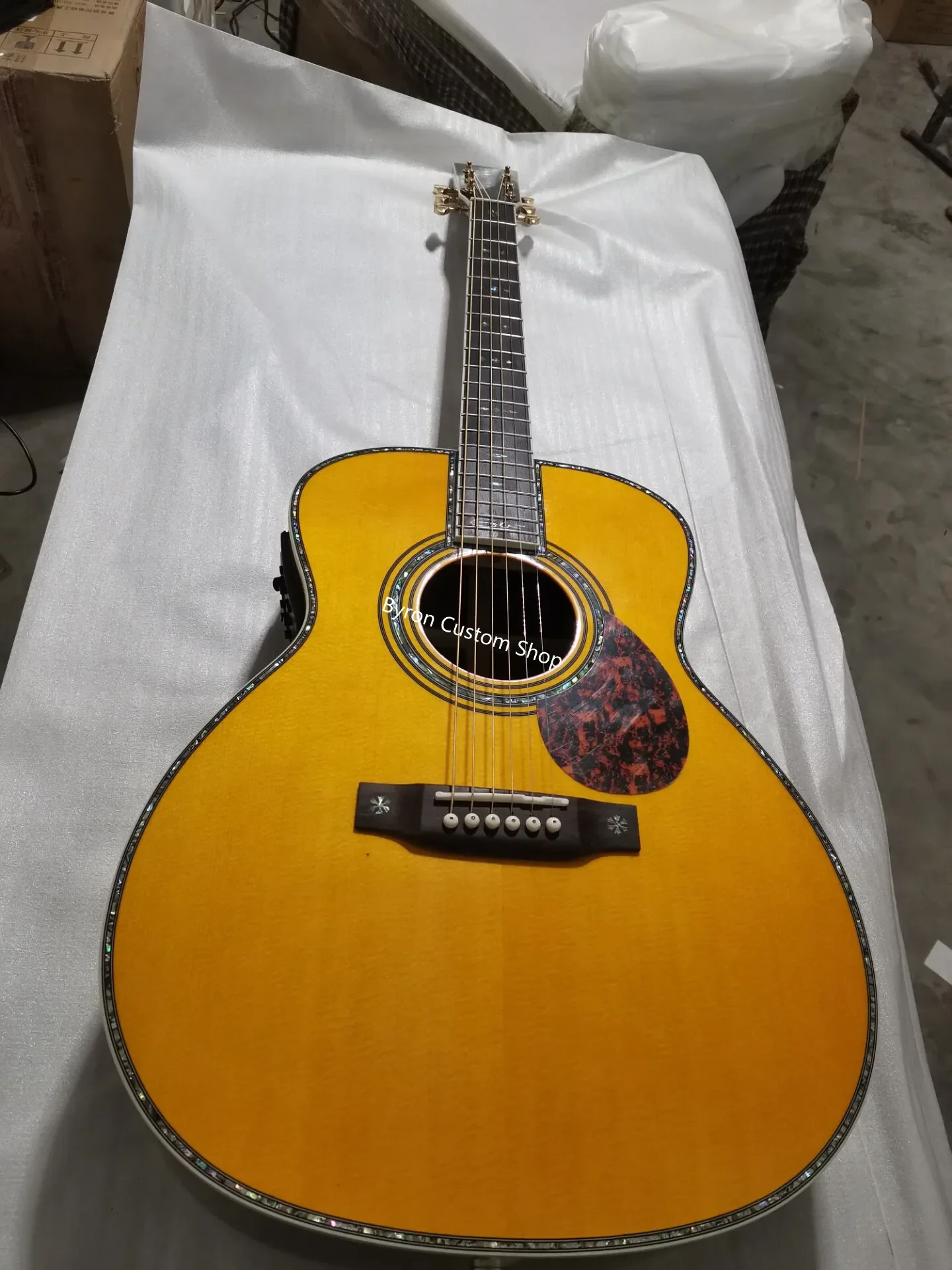 AAA-OM-guitar-solid-top-OOO-guitar-real-abalone-upgrade-handmade-42EC ...