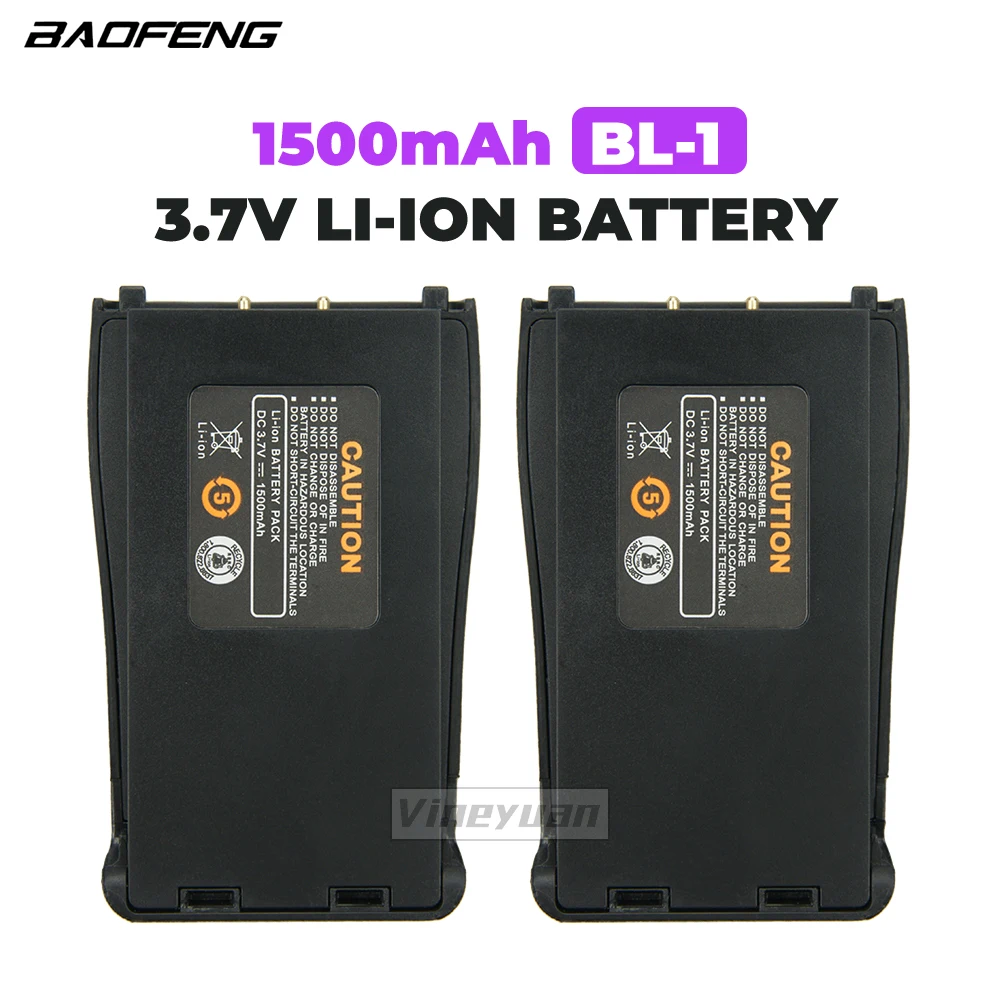 2xbaofeng Bf888s Bl-1 1500mah 3.7v Li-ion Battery Pack For Baofeng Bf ...