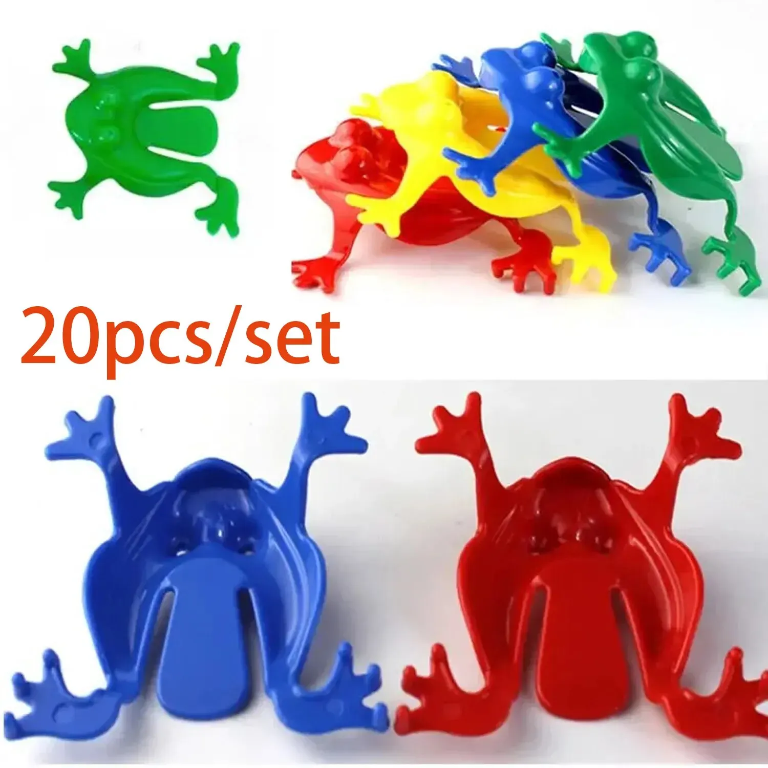 20pcs-Solid-Color-Jumping-Frog-Plastic-Bouncing-Frog-Jumping-Frog ...