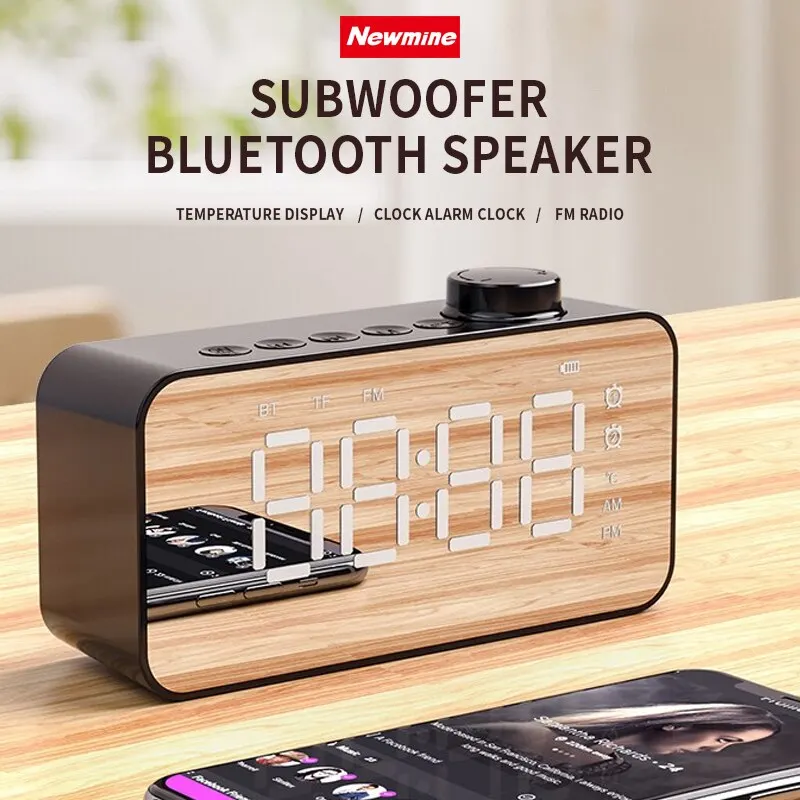 Newmine-BT13-Bluetooth-Speaker-Smart-Clock-Alarm-Clock-Full-Screen ...