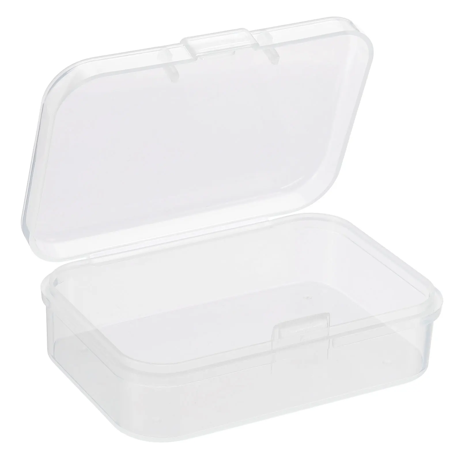 4pcs-Clear-Storage-Container-with-Hinged-Lid-Plastic-Case-Container ...