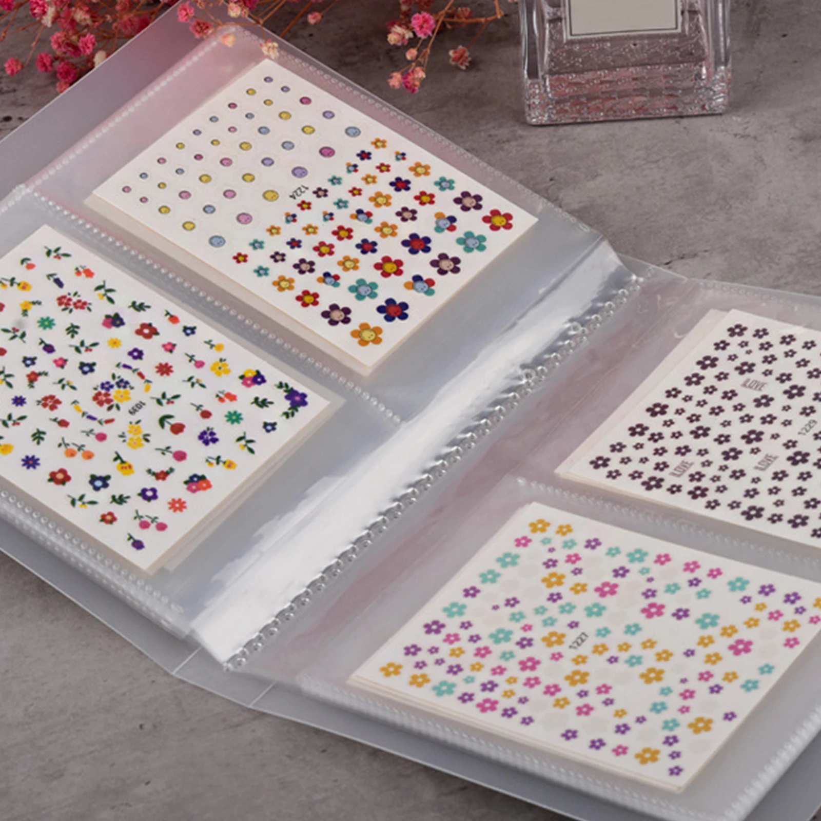 Nails Stickers Showing Shelves Portable Manicure Sticker Storage ...