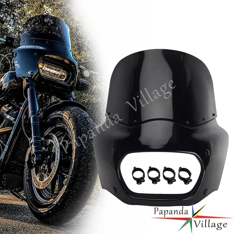 48mm-55mm-Fork-Clamp-Club-Style-Headlight-Fairing-Front-Light-Mask ...