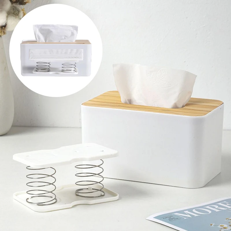 Paper Towel Spring Tray Tissue Box Automatic Rising Elastic Support ...