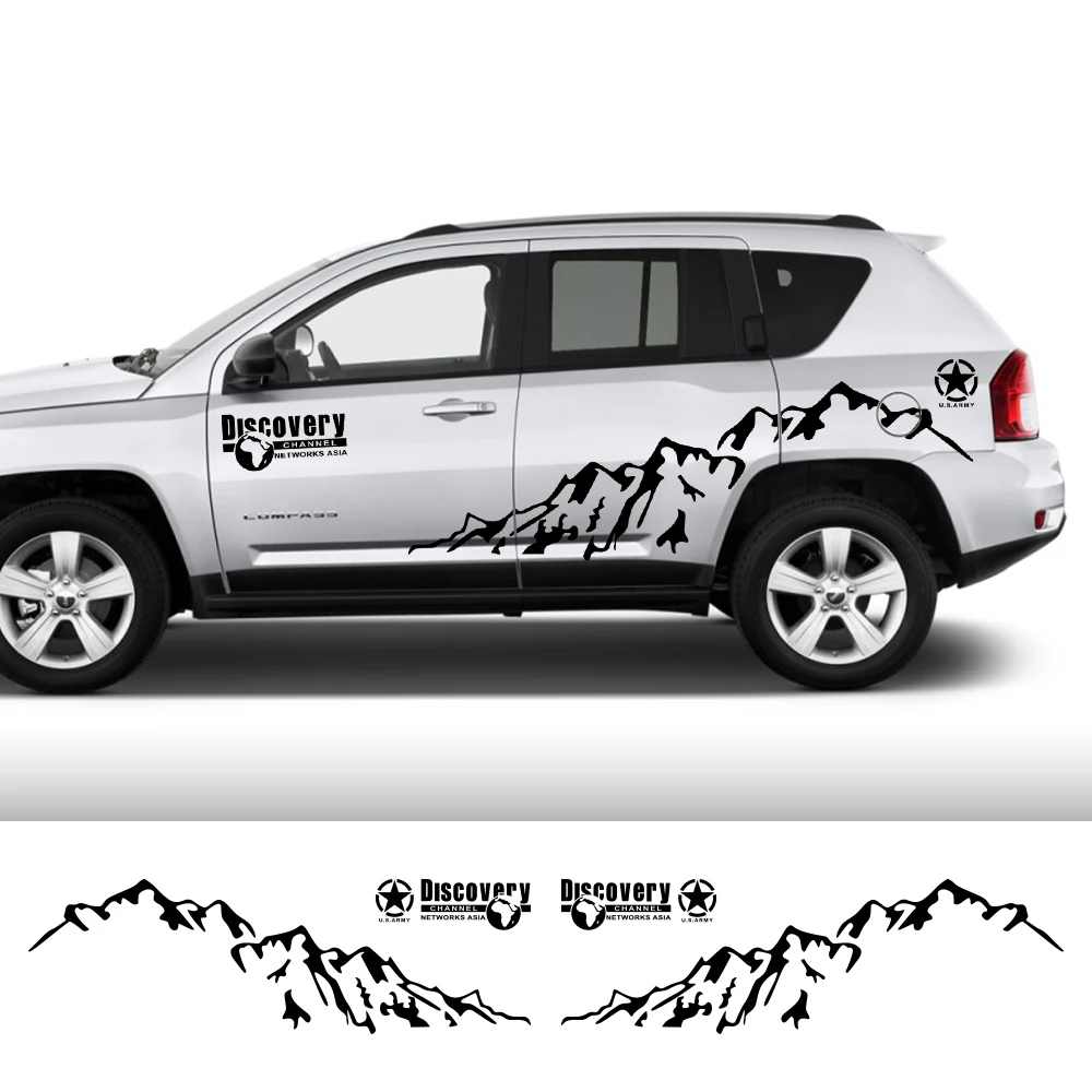 Car-Side-Stickers-For-Jeep-Compass-2007-2023-Discovery-Graphics ...