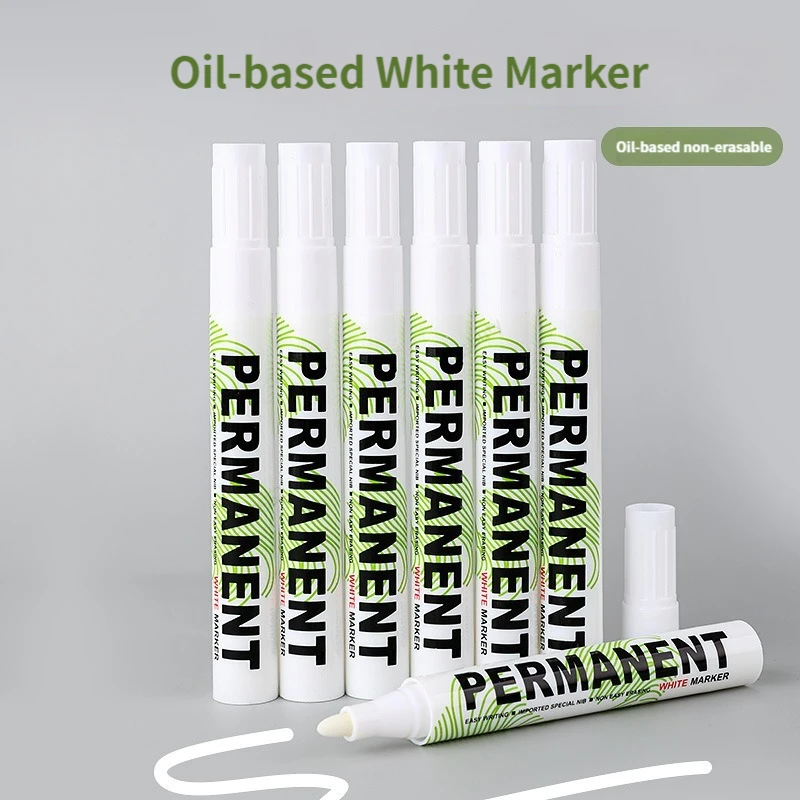Permanent-Oily-White-Marker-Pen-3-0mm-DIY-Writing-Drawing-Graffiti ...