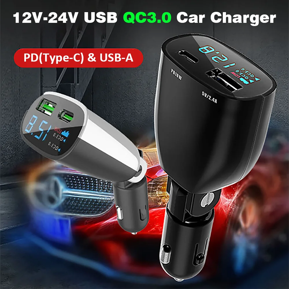 Car-Charger-Fast-Charge-USB-C-Phone-Charger-Type-C-Charging-For-Mobile ...