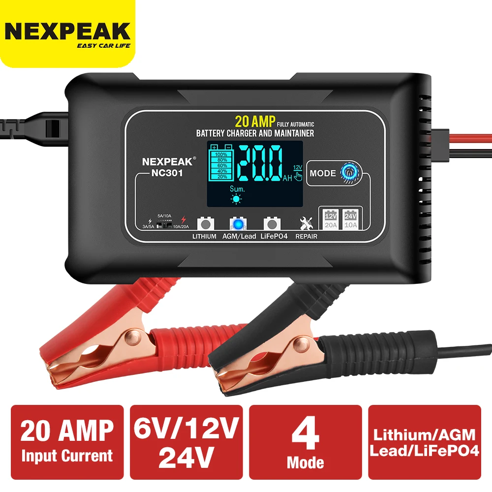 Automotive Battery Charger 24V 20A Battery Charger 6V 12V For ...
