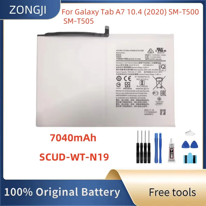New Battery SCUD-WT-N19 7040mAh For Galaxy Tab A7 10.4 (2020) SM-T500 ...