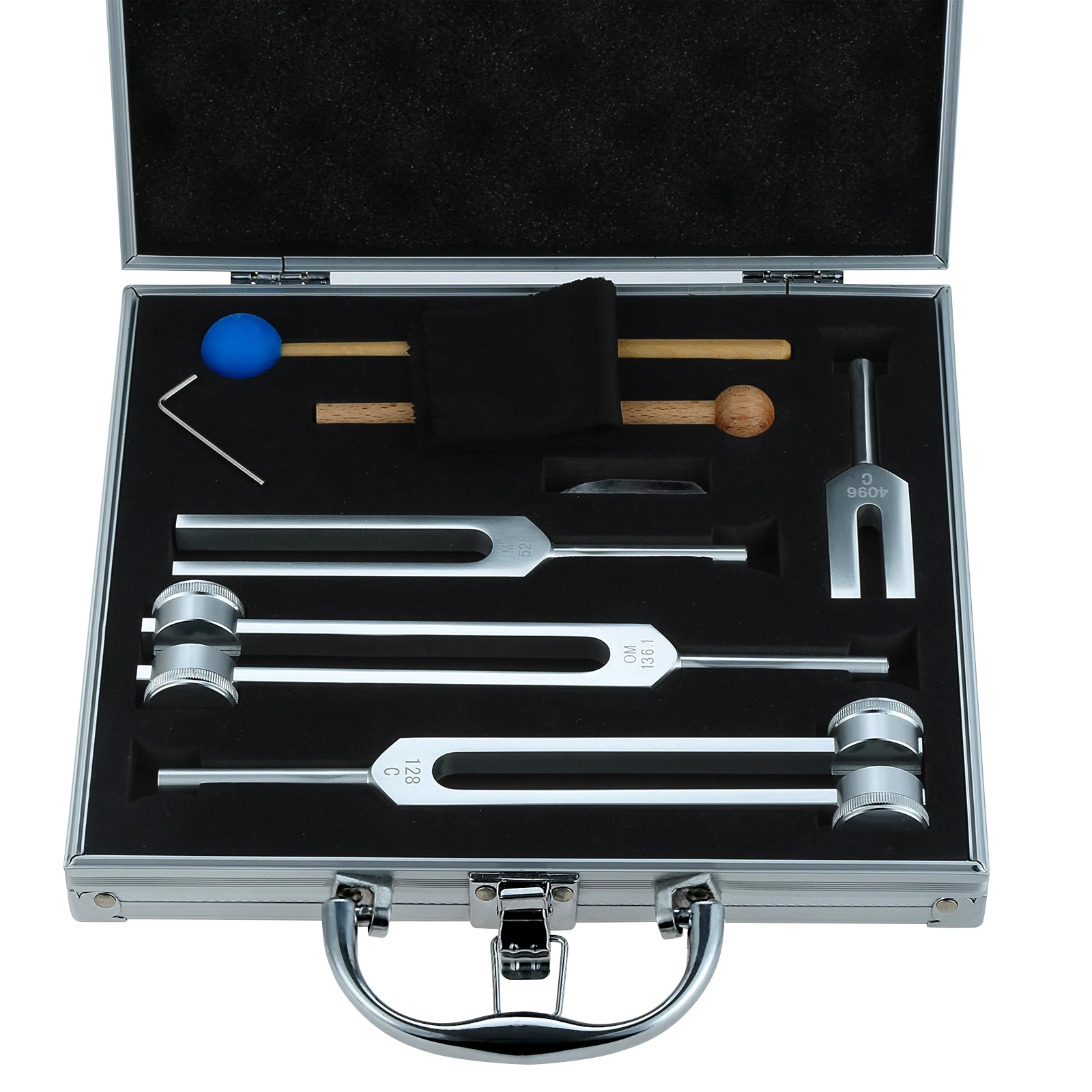 4pcs-1-box-Aluminum-Alloy-Tuning-Forks-128-OM-136-1-MI-528-4096-Hz ...