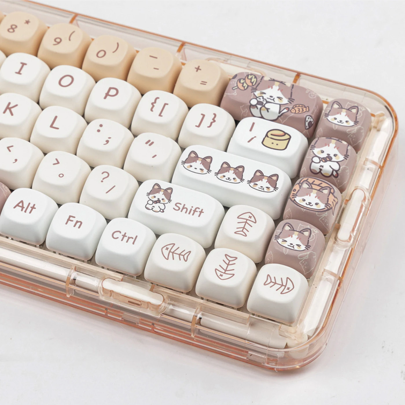 142 keys Kitten eats fish Key Cap Theme Keycaps MOA Profile Key caps ...
