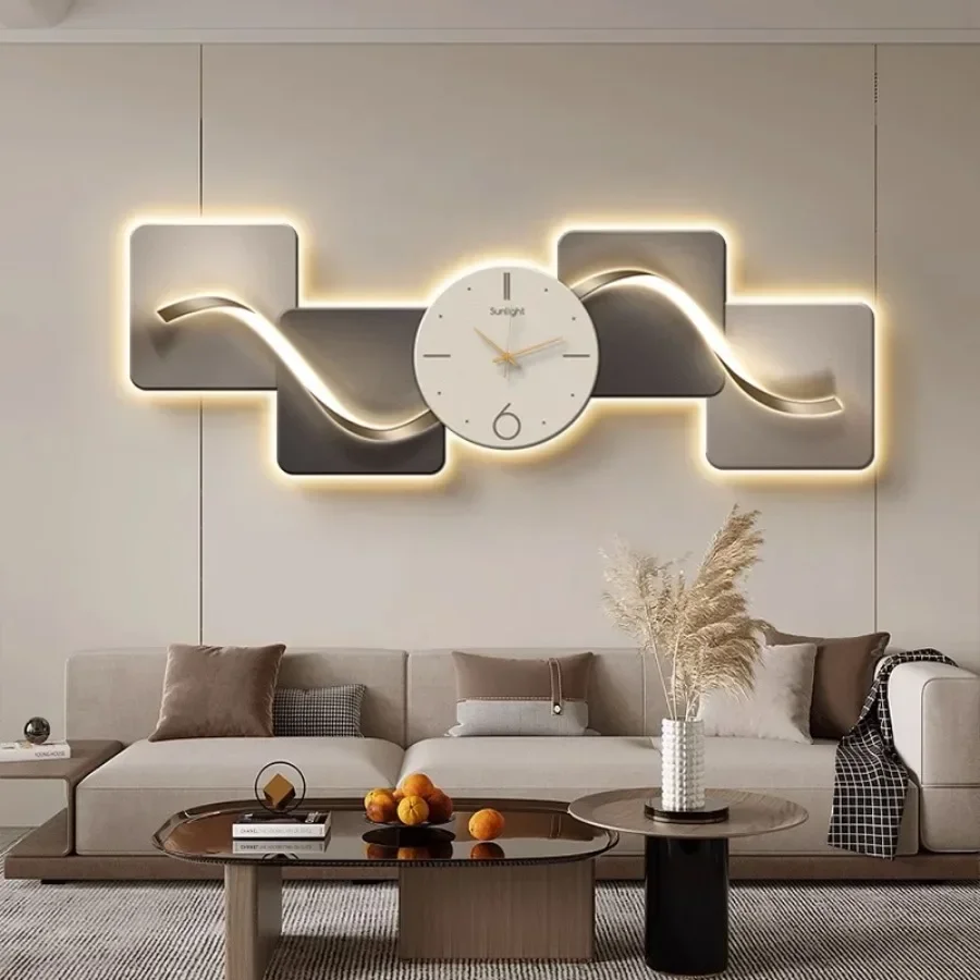 Elegant-Living-Room-Wall-Clock-Pieces-Quartz-Round-Home-Wall-Clock ...