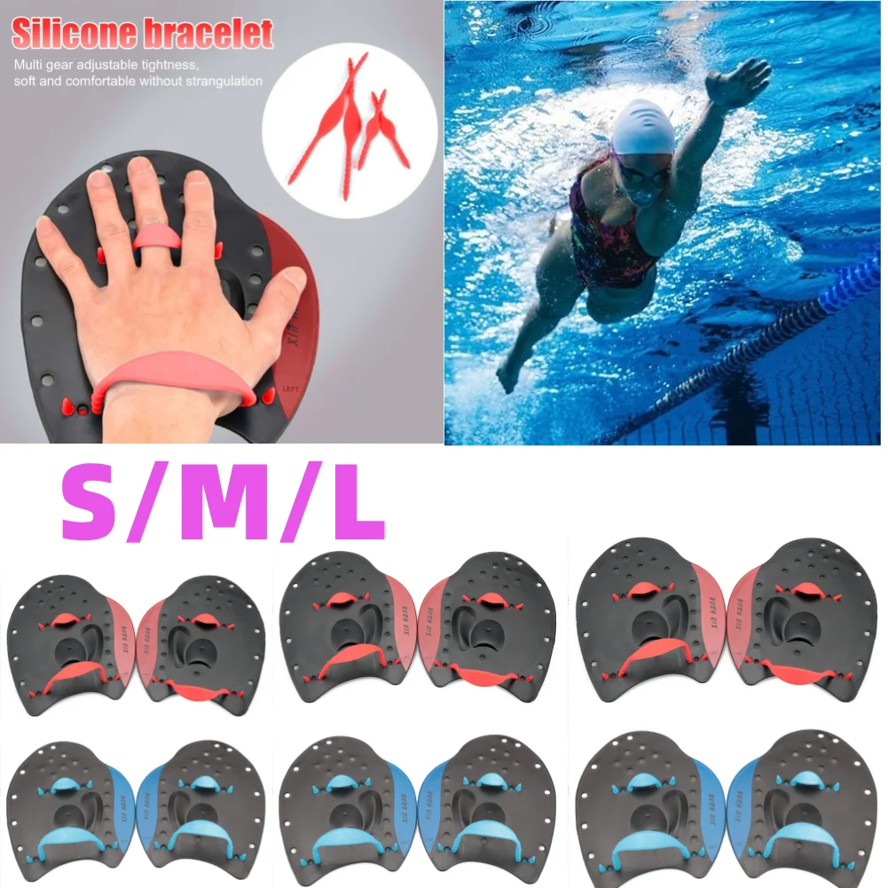 Swimming-Paddles-Swim-Practice-Training-Hand-Fins-Flippers-Webbed ...